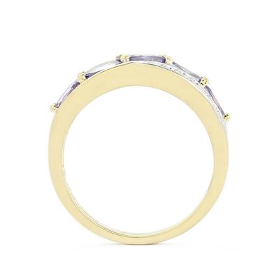 AA Tanzanite & Diamond Midas Plated Sterling Silver Ring ATGW 1.25cts ...