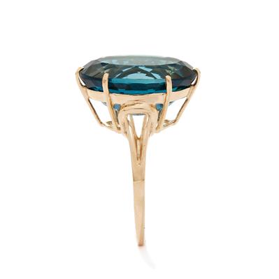 14.94ct London Blue Topaz 9K Gold Tomas Rae Ring | Gemporia