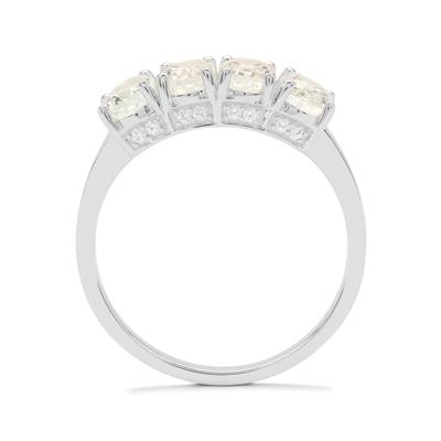 Himalayan Beryl Ring with White Zircon in Sterling Silver 1.75cts ...