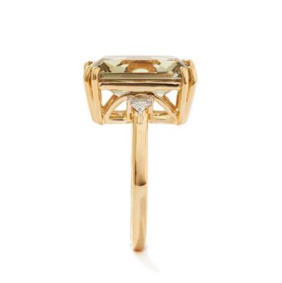 Csarite & Diamond 18k Gold Ring MTGW 7.64cts | Gemporia