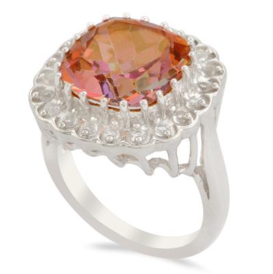 Mystic Twilight Topaz Ring with White Topaz in Sterling Silver 8.89cts ...