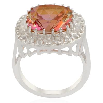Mystic Twilight Topaz Ring with White Topaz in Sterling Silver 8.89cts ...