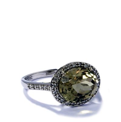 Csarite® Ring with Diamond in 18k White Gold 4.78cts | Gemporia