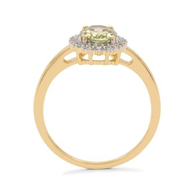 Csarite® Ring with White Zircon in 9K Gold 1.45cts | Gemporia