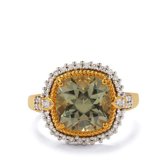 Csarite® Ring with Diamond in 18K Gold 5.09cts | Gemporia
