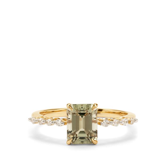 Csarite® Ring with White Zircon in 9K Gold 1.90cts | Gemporia