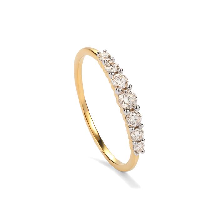 Diamond Ring in 9K Gold 0.34ct | Gemporia