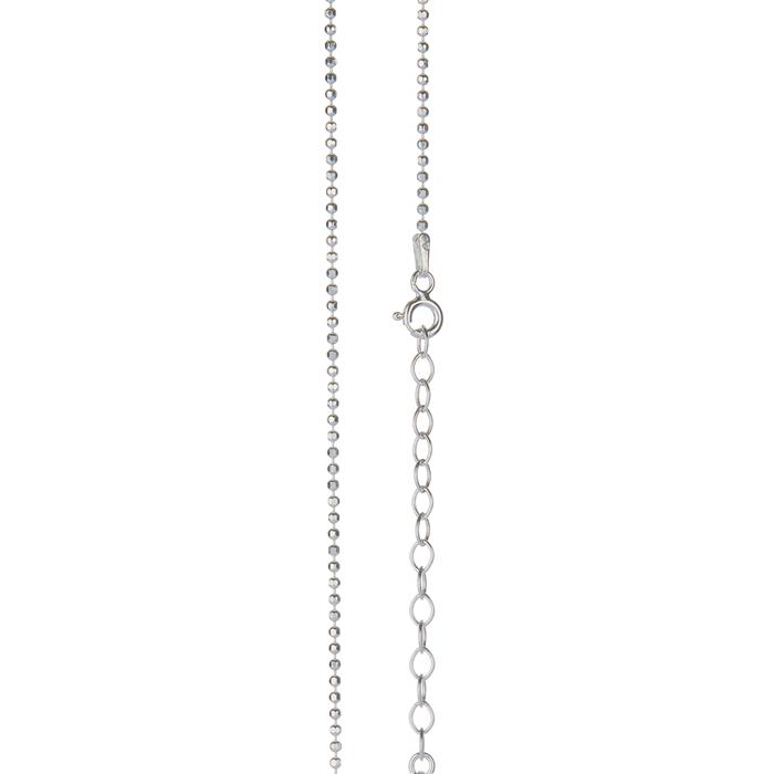 17.75-19.50 Sterling Silver Tempo Diamond Cut Ball Chain 3g | Gemporia