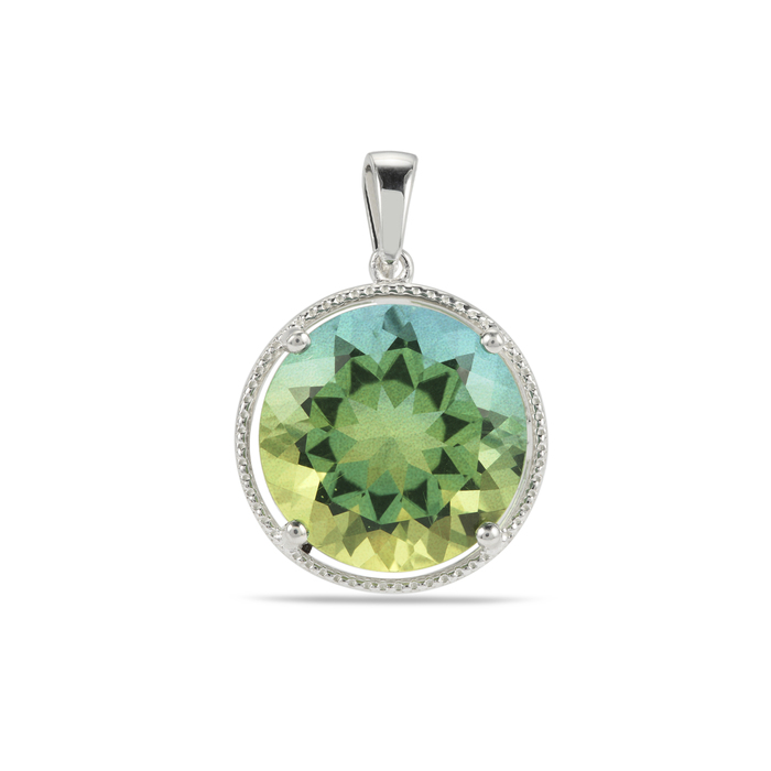 Aquablue Quartz Pendant in Sterling Silver 10.57cts (DBL) | Gemporia
