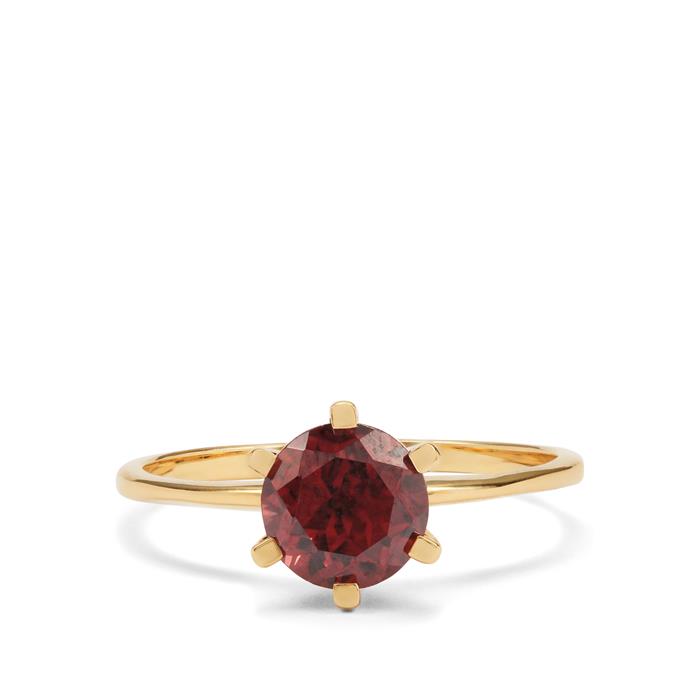 Red Zircon Ring in 9K Gold 2.29cts | Gemporia