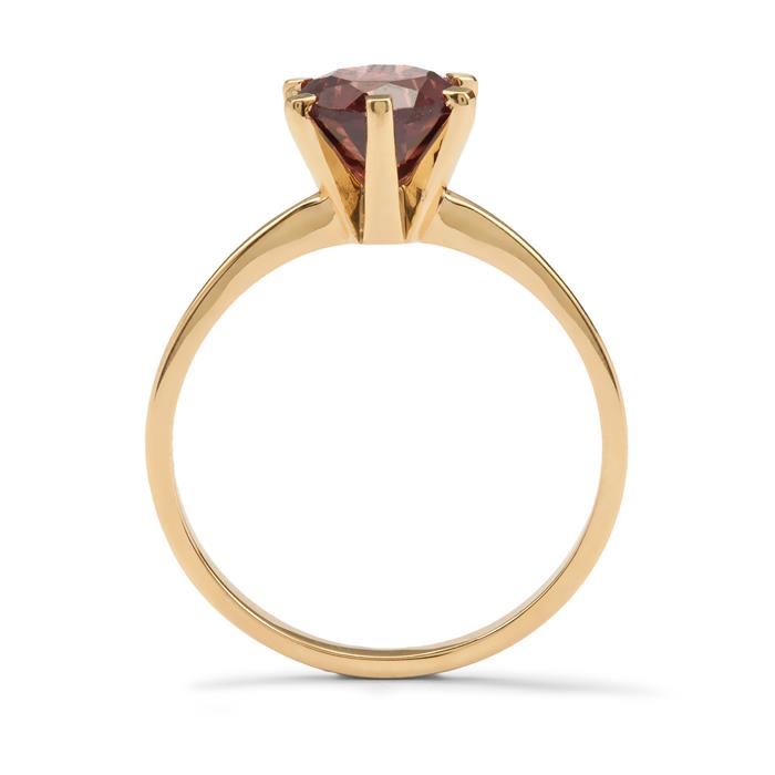 Red Zircon Ring in 9K Gold 2.29cts | Gemporia