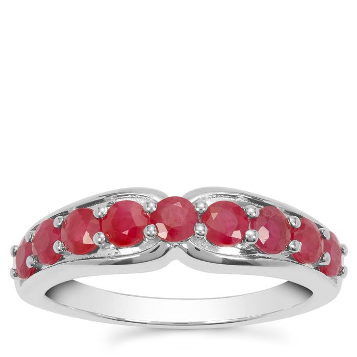 1.35cts Thai Ruby Sterling Silver Ring | Gemporia