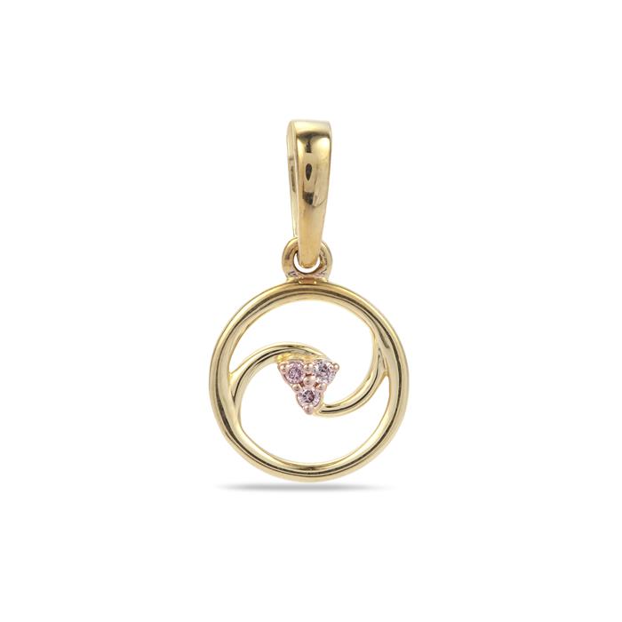 Pink Diamond Pendant in 9K Gold | Gemporia