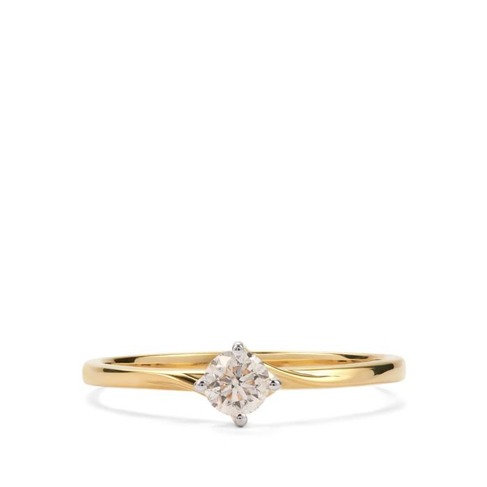 Argyle Diamond Ring in 9K Gold 0.31ct | Gemporia