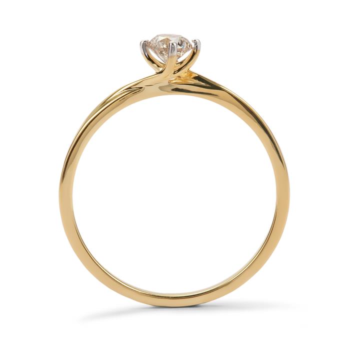 Argyle Diamond Ring in 9K Gold 0.31ct | Gemporia