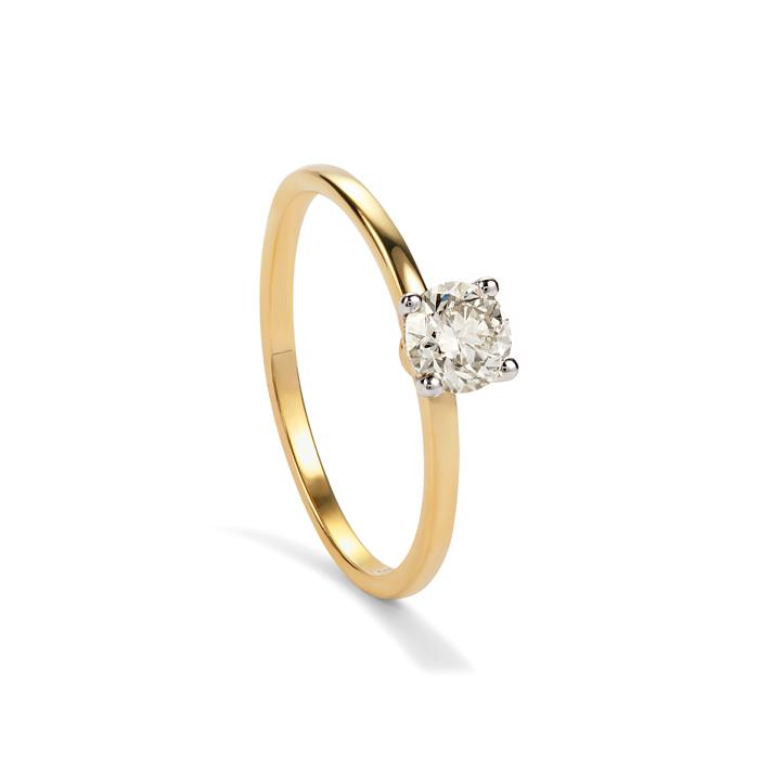 Argyle Diamond Ring in 9K Gold 0.50ct | Gemporia