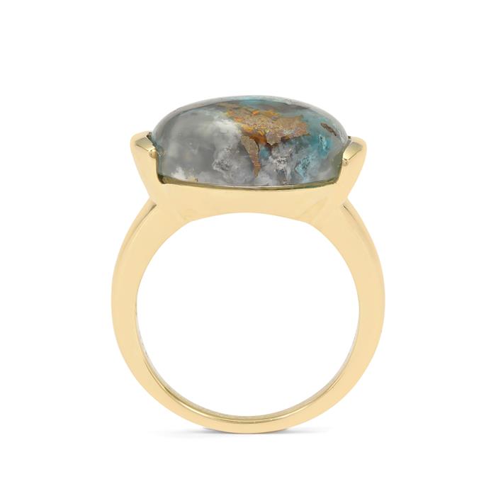 Blue Aquadite Ring in 9K Gold 12.60cts | Gemporia