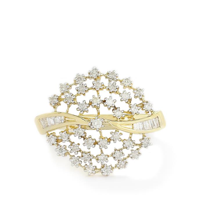 1/3ct Diamond 9K Gold Constellation Ring | Gemporia