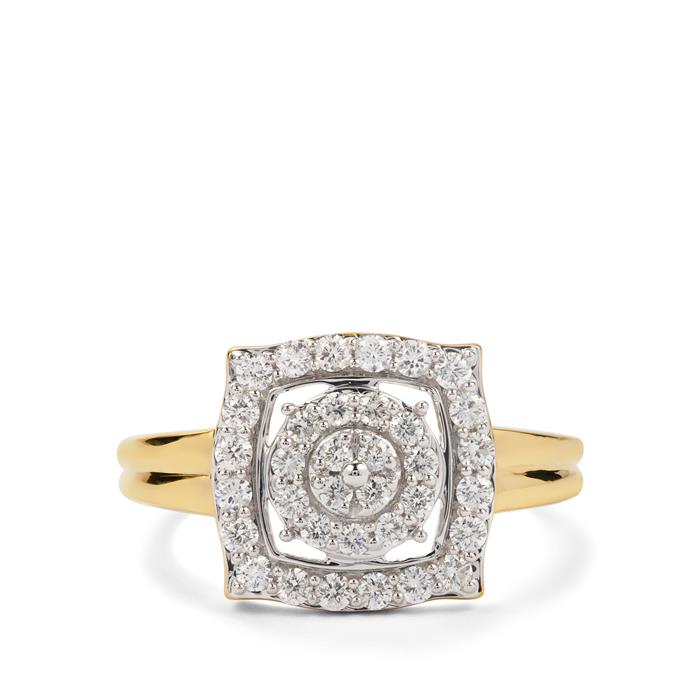 VSI Gahcho Kué Diamond Ring in 9K Gold 0.51ct | Gemporia