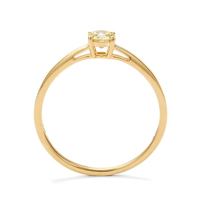Ellendale Natural Yellow Diamond Ring in 9K Gold 0.31ct | Gemporia