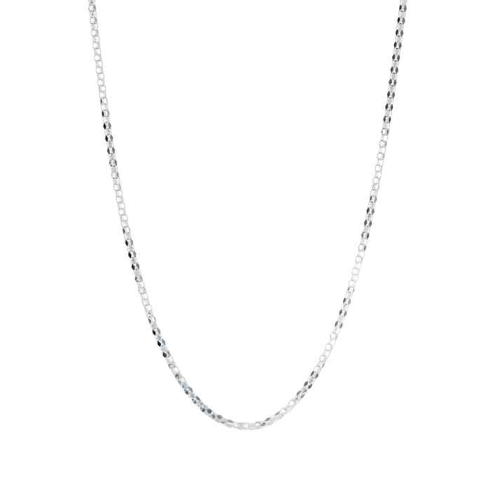17 Sterling Silver Tempo Popcorn Chain with Magnetic Heart Clasp 3.70g ...