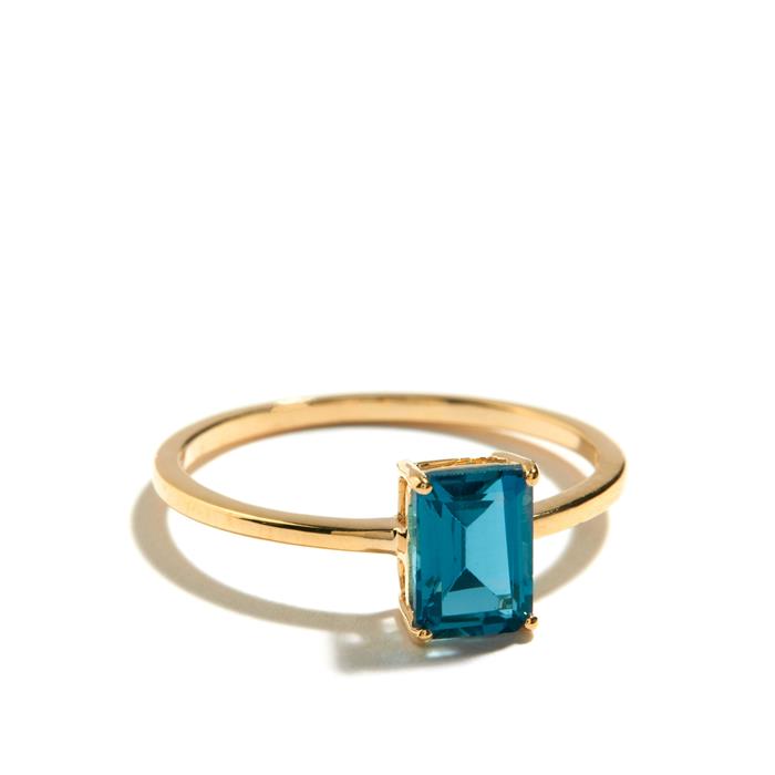 Blue Topaz 9K Gold Ring | Gemporia
