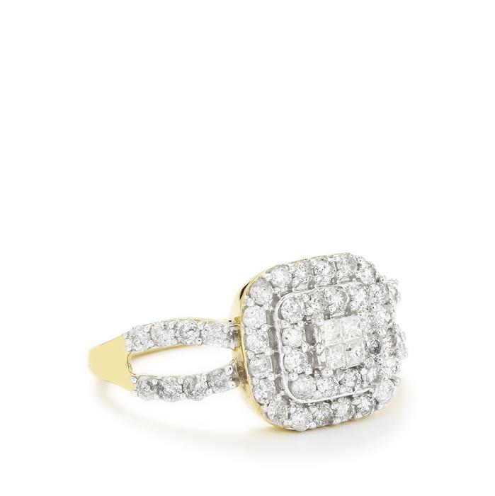Diamond Ring in 9K Gold 1ct | Gemporia