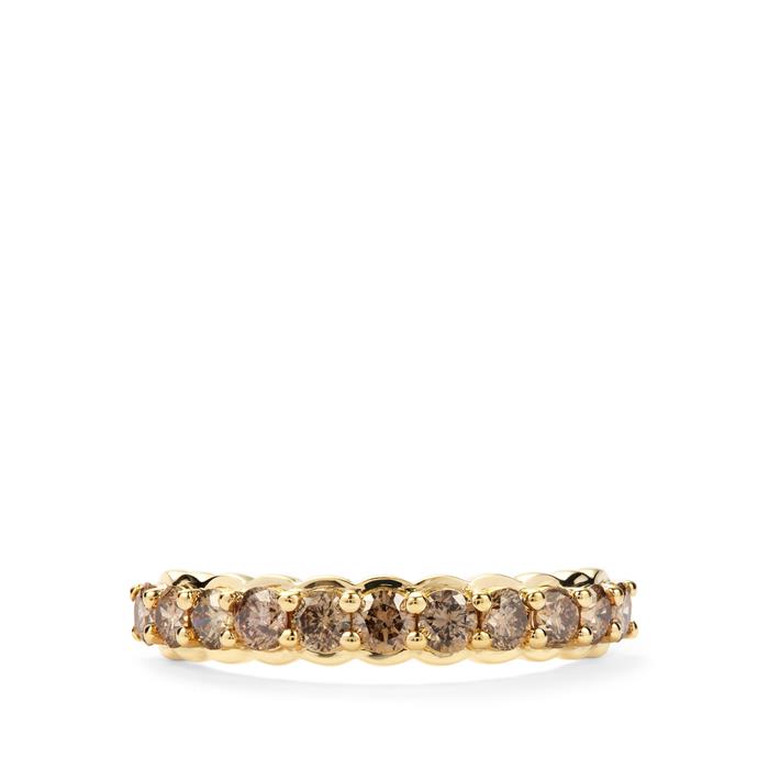 SGL Certified Argyle Champagne Diamond Ring in 9K Gold 1cts | Gemporia