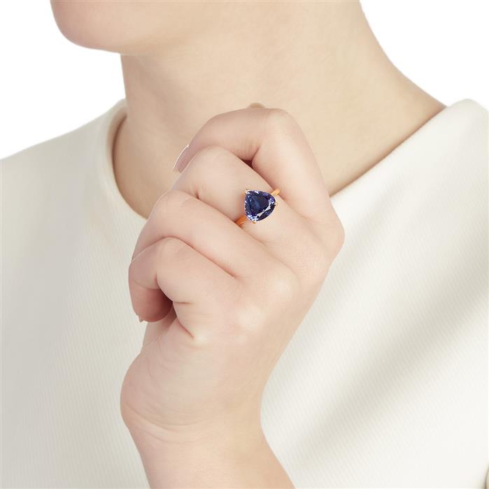 4.65ct AA Tanzanite 14k Gold Tomas Rae Ring | Gemporia