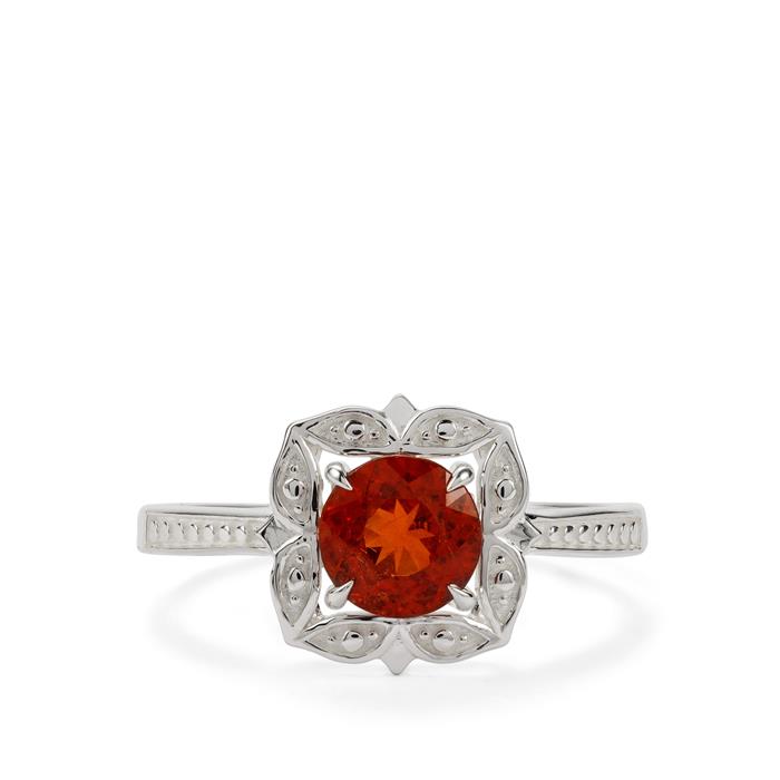 Spessartite Garnet Ring in Sterling Silver 1.59cts | Gemporia