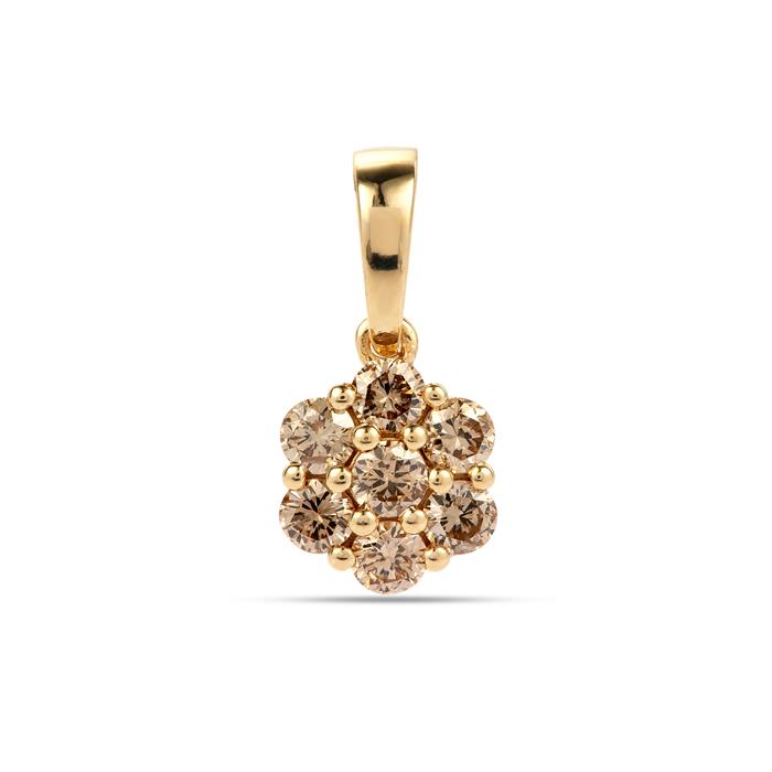 SGL Certified Argyle Champagne Diamond Pendant in 9K Gold 0.50ct | Gemporia