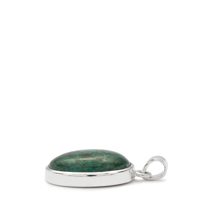 Chrysocolla Pendant in Sterling Silver 19cts | Gemporia