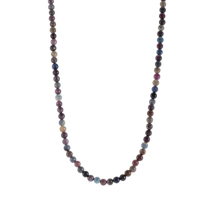 Burmese Ruby & Sapphire Necklace in Sterling Silver 165.60cts | Gemporia