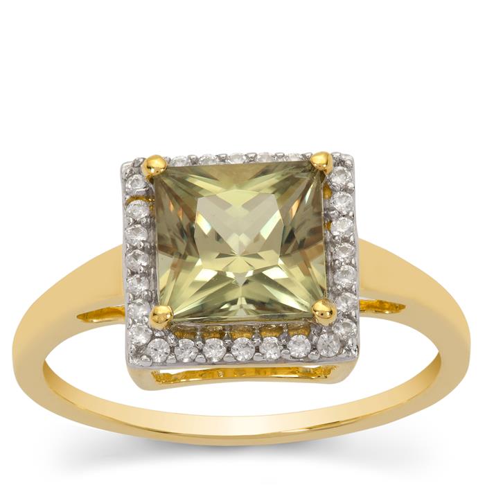 Csarite® Ring with White Zircon in 9K Gold 2cts | Gemporia