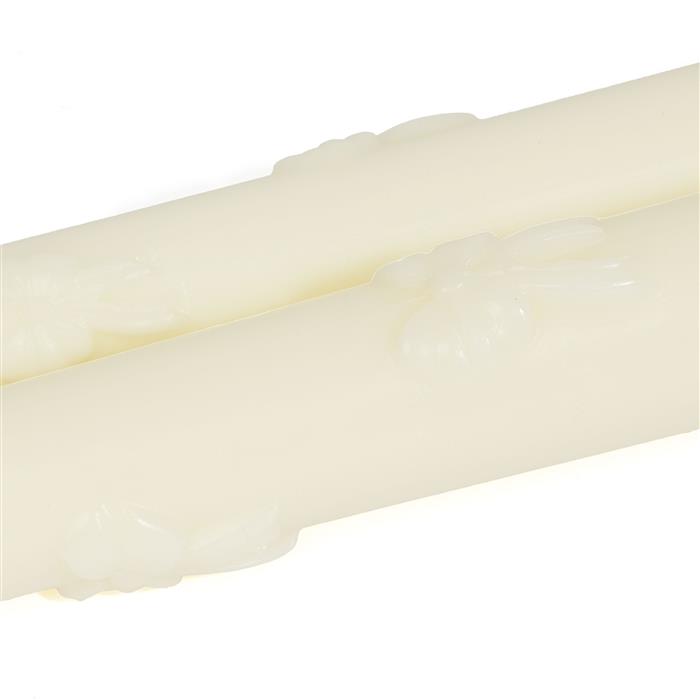 Kimbie Home 'Bowtique' Bow Embossed 2 x Soy Taper Candles (100g ...