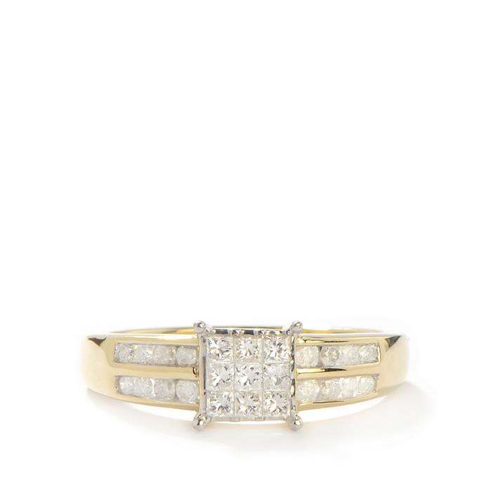 1/2ct Certified Diamond 9K Gold Tomas Rae Ring | Gemporia