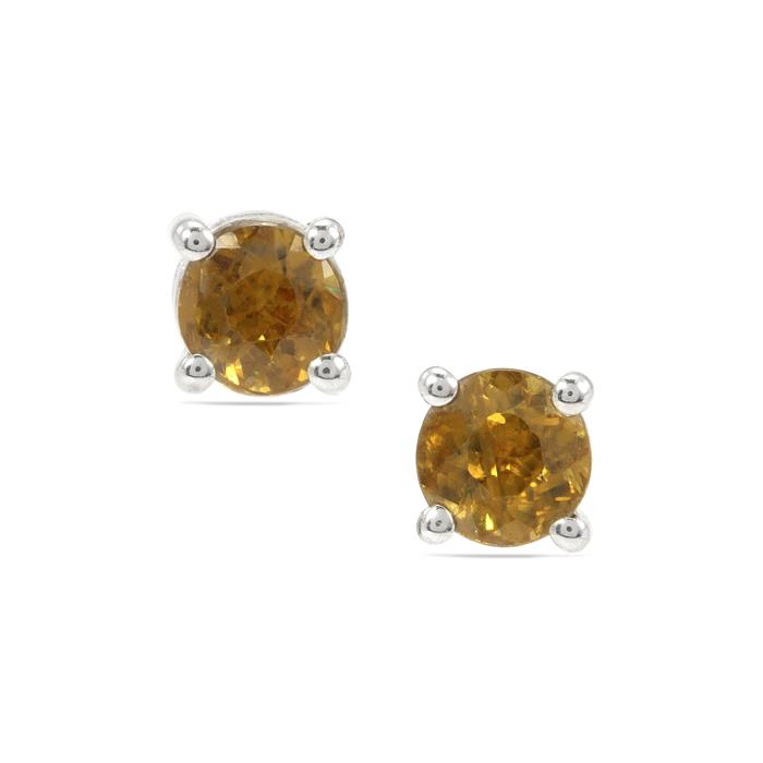 Morafeno Sphene Earrings in Sterling Silver 1ct | Gemporia