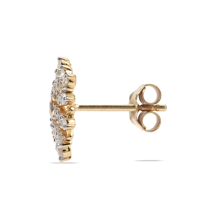 Snowflake Diamond Earrings in 9K Gold 0.50ct | Gemporia