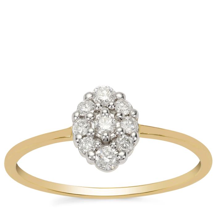Canadian Diamond Ring in 9K Gold 0.26ct | Gemporia