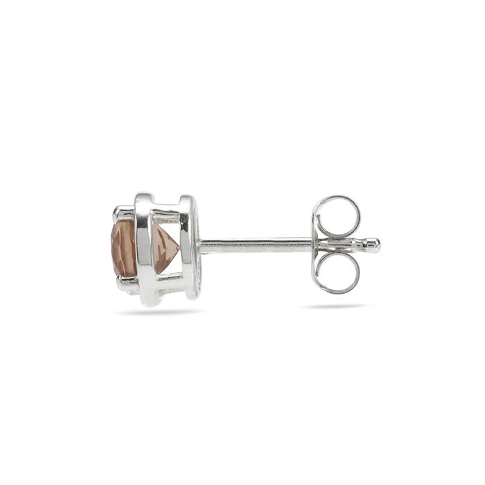 Peach Parti Oregon Sunstone Earrings in Sterling Silver 1ct | Gemporia