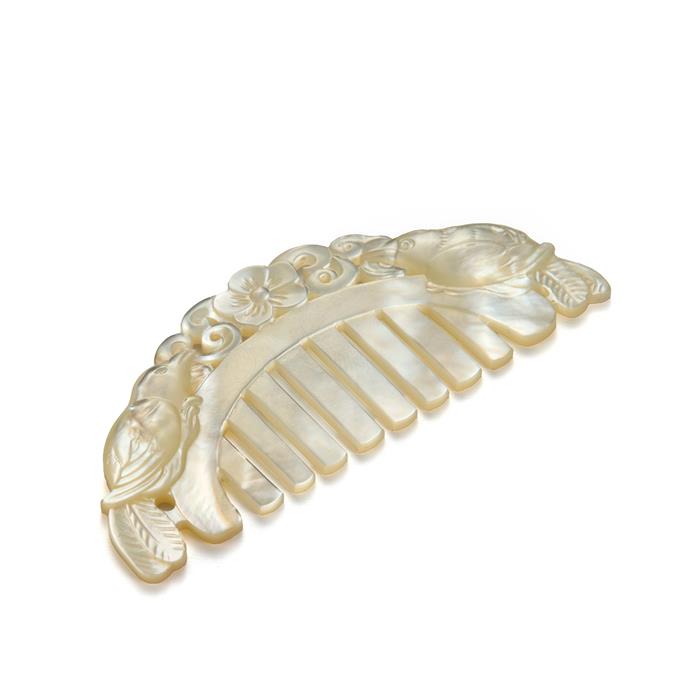 Kimbie Mother of Pearl Hair Comb (59.50 x 25.50mm) | Gemporia