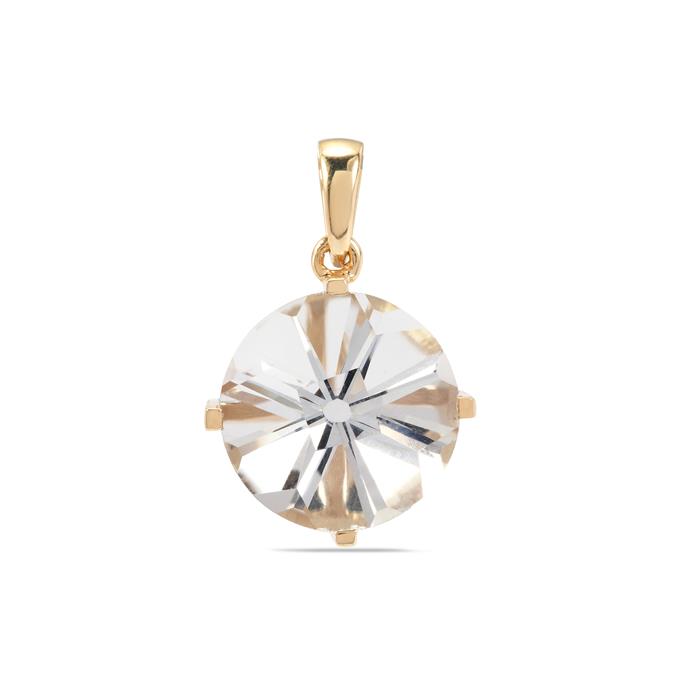 Solaris Cut Crystal Quartz Pendant in 9K Gold 4.88cts | Gemporia