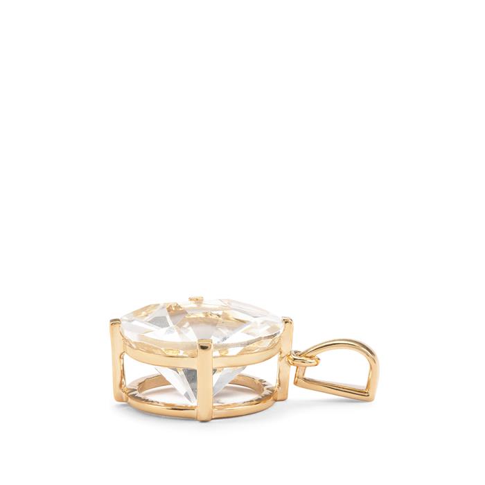 Solaris Cut Crystal Quartz Pendant in 9K Gold 4.88cts | Gemporia