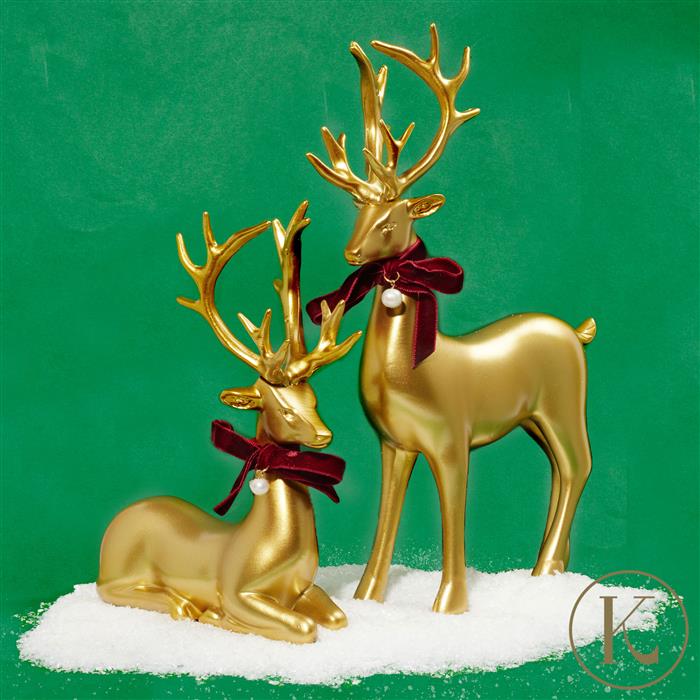 Kimbie Stag Home/Table Decorations - Set of 2 with Freshwater Cultured ...