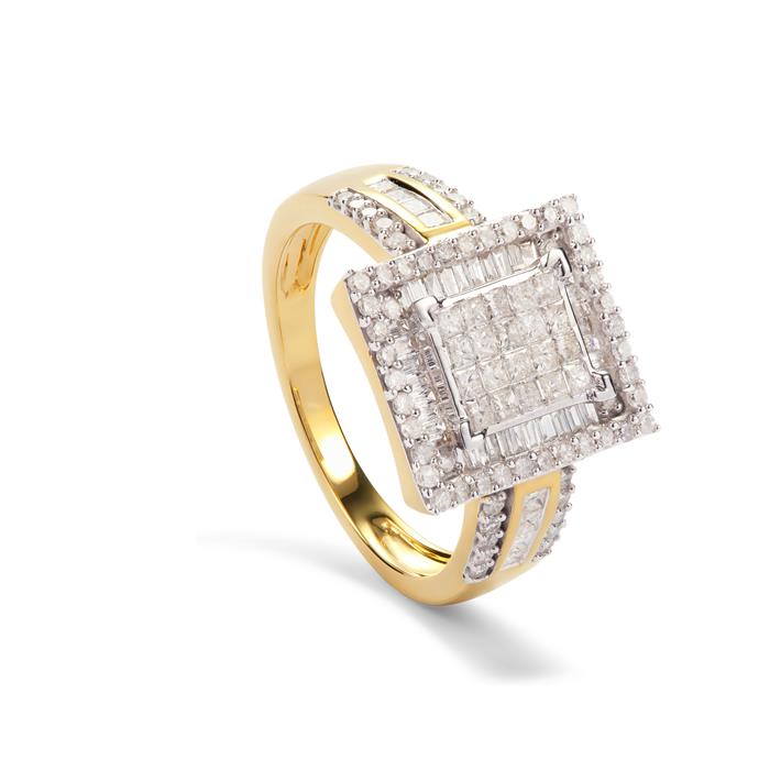 Diamond Ring in 9K Gold 1ct | Gemporia