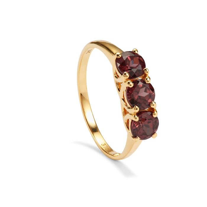 Red Zircon Ring in 9K Gold 2.32cts | Gemporia