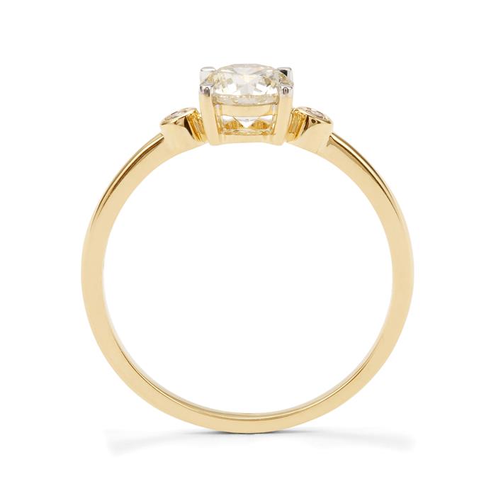 Argyle Diamond Ring with Champagne Diamond in 9K Gold 0.78ct | Gemporia