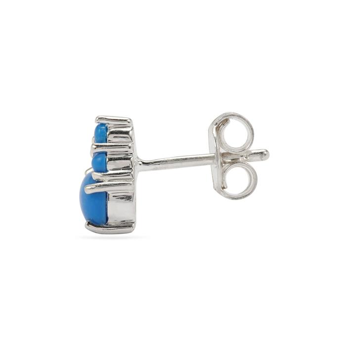 Ceruleite Earrings in Sterling Silver 1cts | Gemporia