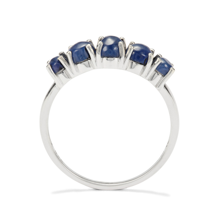 No Heat Mogok Blue Sapphire Ring in Sterling Silver 2.67cts | Gemporia