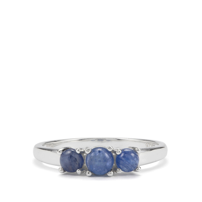 No Heat Mogok Blue Sapphire Ring in Sterling Silver 1.37cts | Gemporia